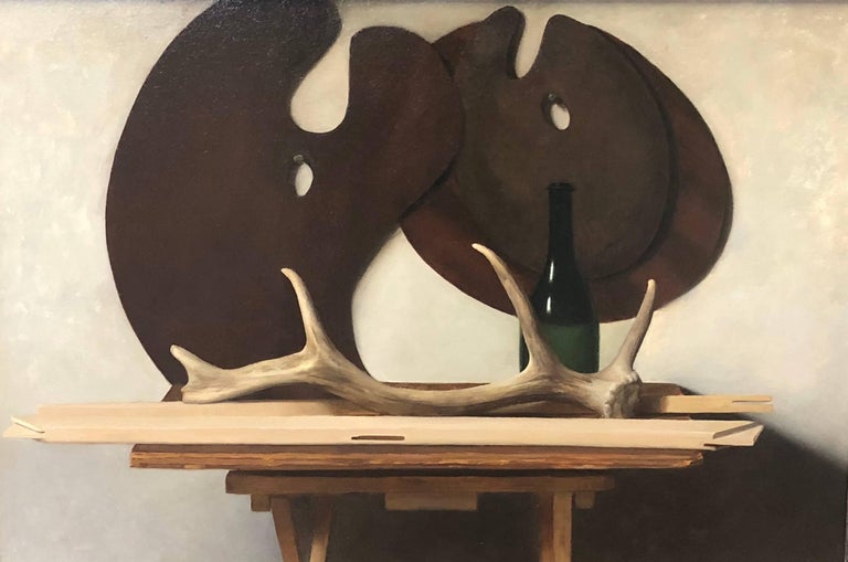 Rodrigo Mateo - Still Life with Palettes and Horn For Sale at 1stDibs