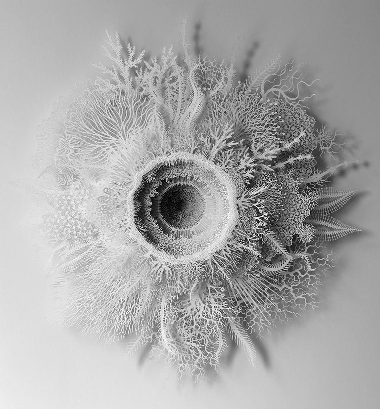 Rogan Brown - "Ghost Coral Bouquet", Organic Hand Cut, Laser Cut, Paper ...
