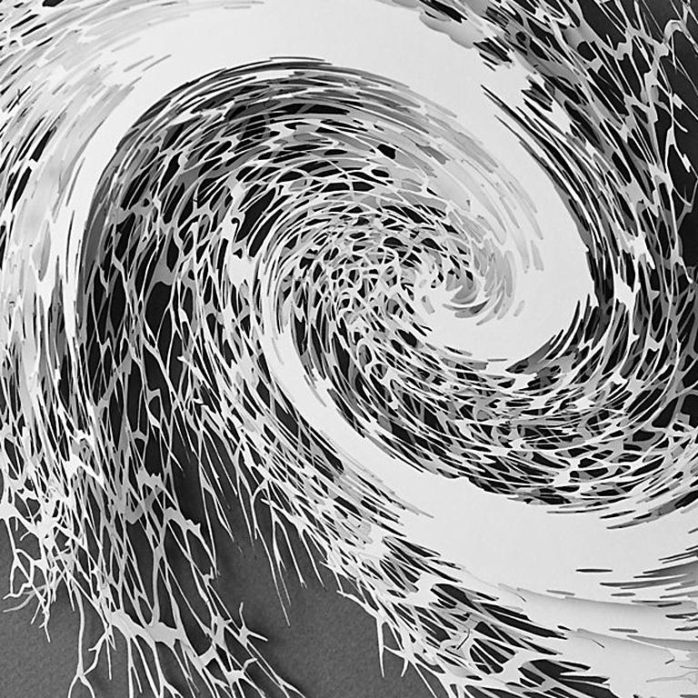 Rogan Brown - "Vortex", Organic, Abstract Paper Wall Relief Sculpture ...