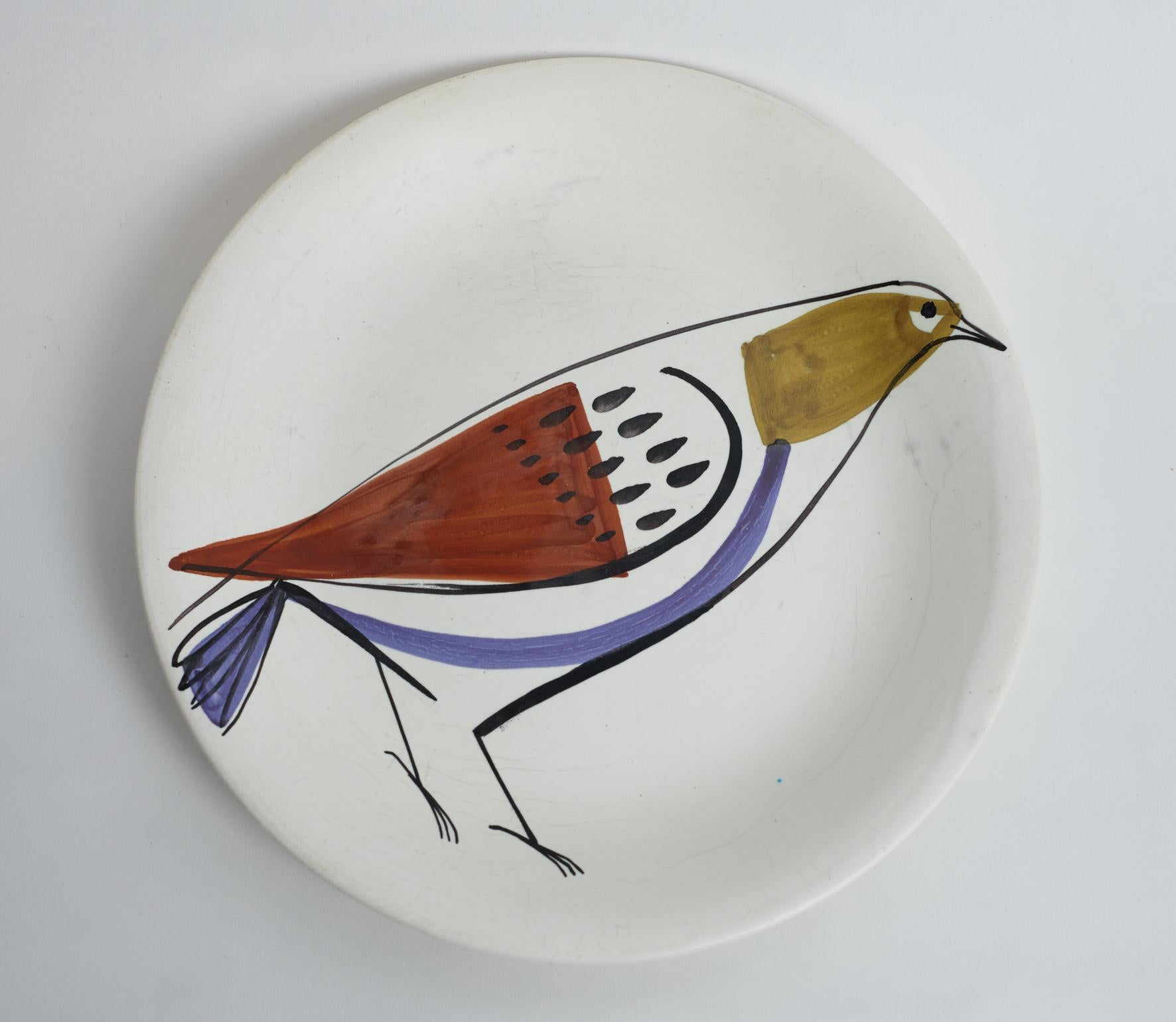 Roger Capron 7 Ceramic Plates with Stylized Animals, from Vallauris ...