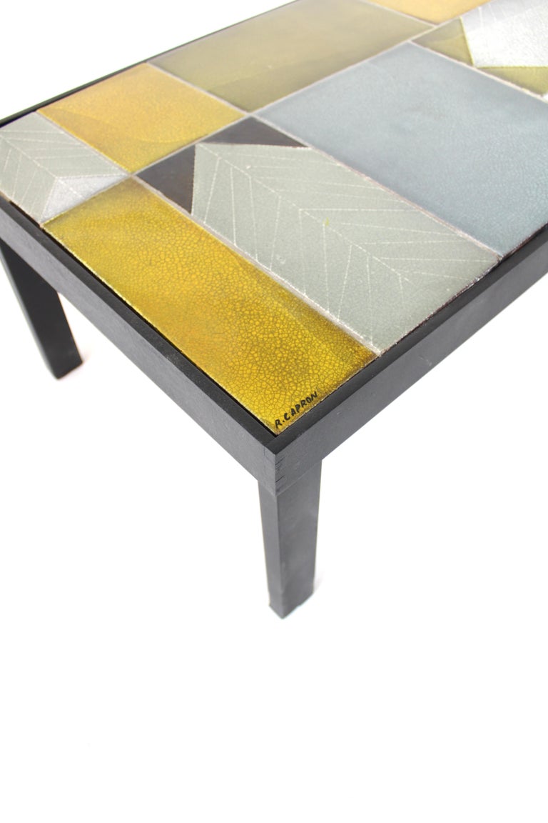 Roger Capron Table basse ou table d'appoint en céramique abstraite avec ...