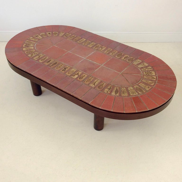 Roger Capron Ceramic Coffee Table, circa 1960, France at 1stDibs