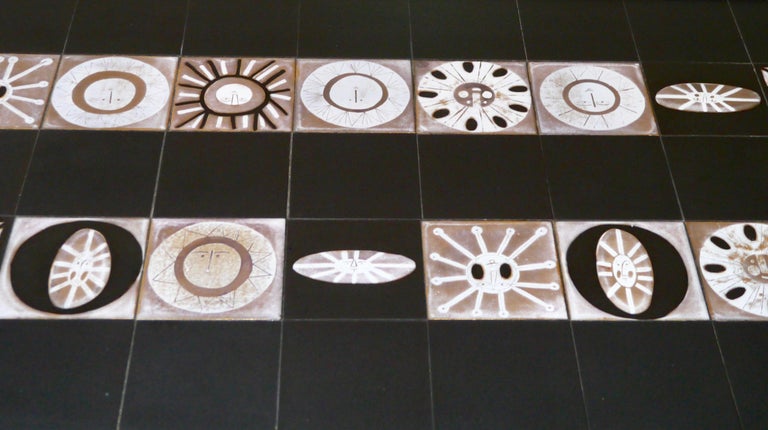 Roger Capron, Exceptional Ceramic Tiles Top Table, France, circa 1960 ...