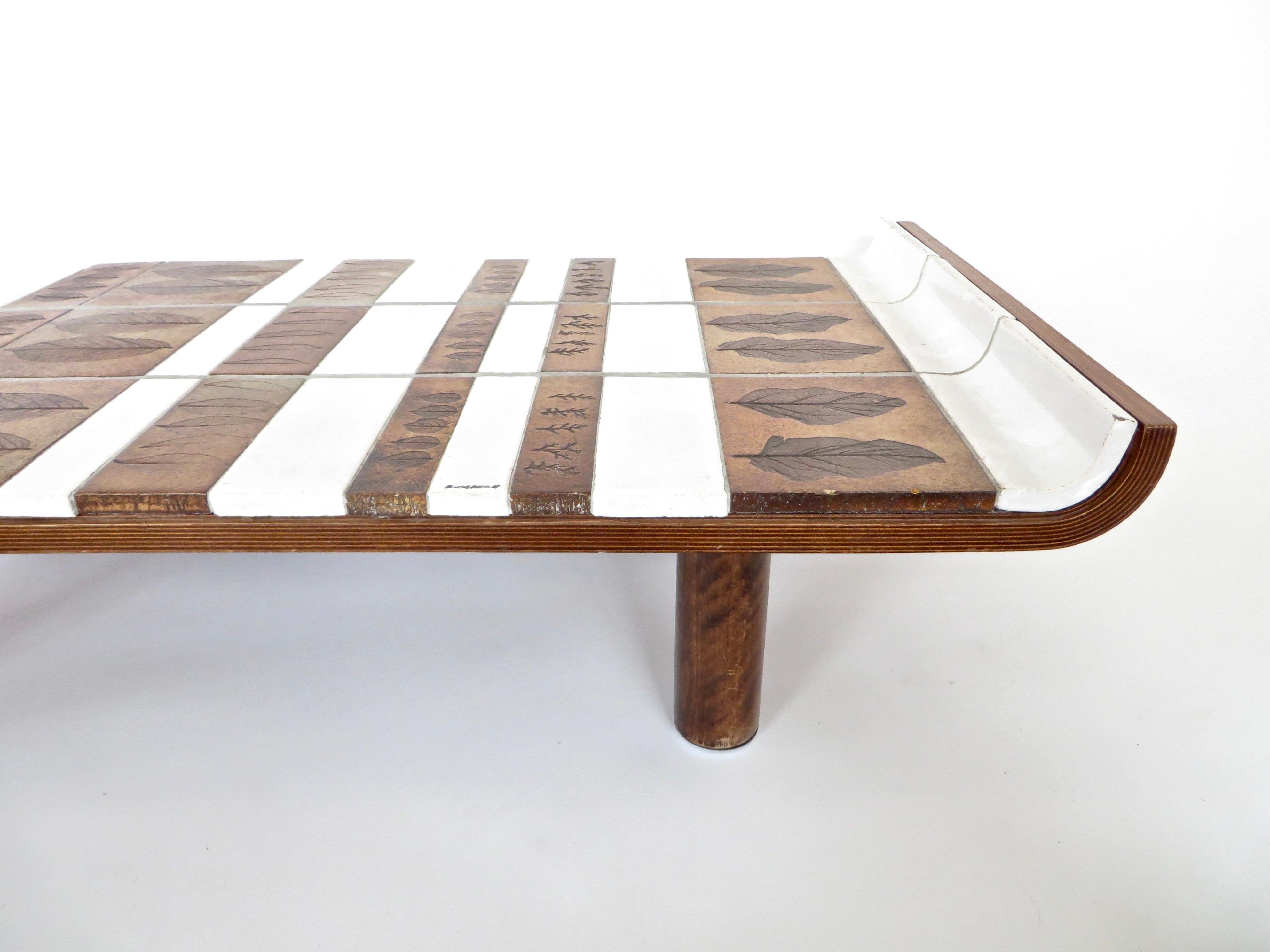Roger Capron French Ceramic Coffee Table Model Pagode or Fuji For Sale ...