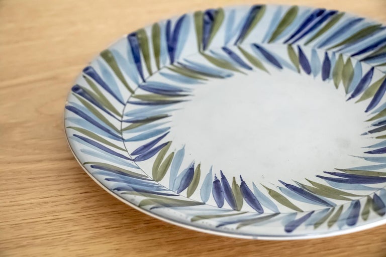 Roger Capron Plate with Leaf Motif at 1stDibs