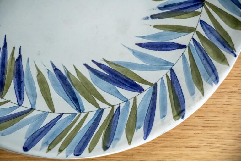 Roger Capron Plate with Leaf Motif at 1stDibs