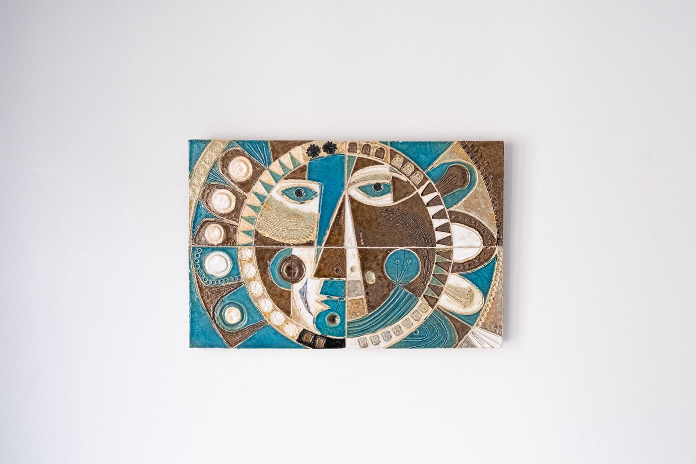 Roger Capron ' s beautiful ceramic wall plaque For Sale at 1stDibs
