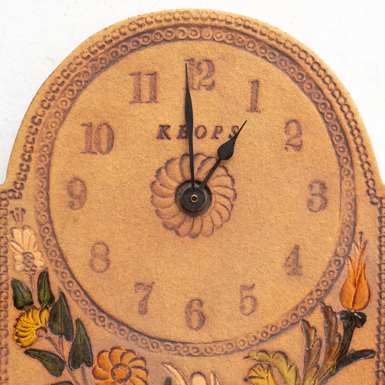 Roger Capron Wall Mounted Ceramic Clock, circa 1960 For Sale at 1stDibs