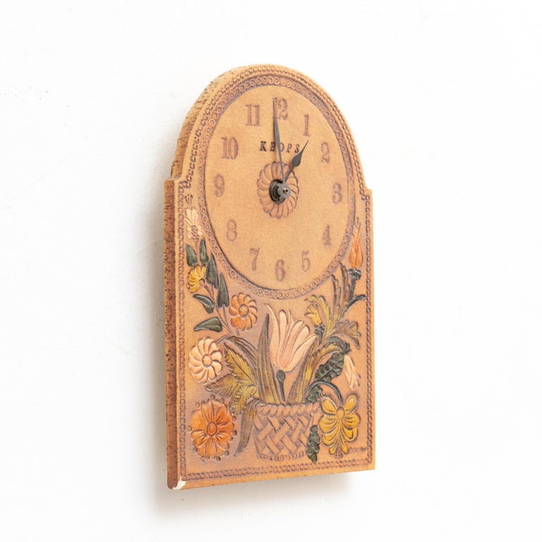 Roger Capron Wall Mounted Ceramic Clock, circa 1960 For Sale at 1stDibs
