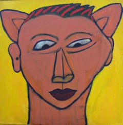 Saincilus Ismael - Dancers, Haitian Naive Painting For Sale at 1stdibs