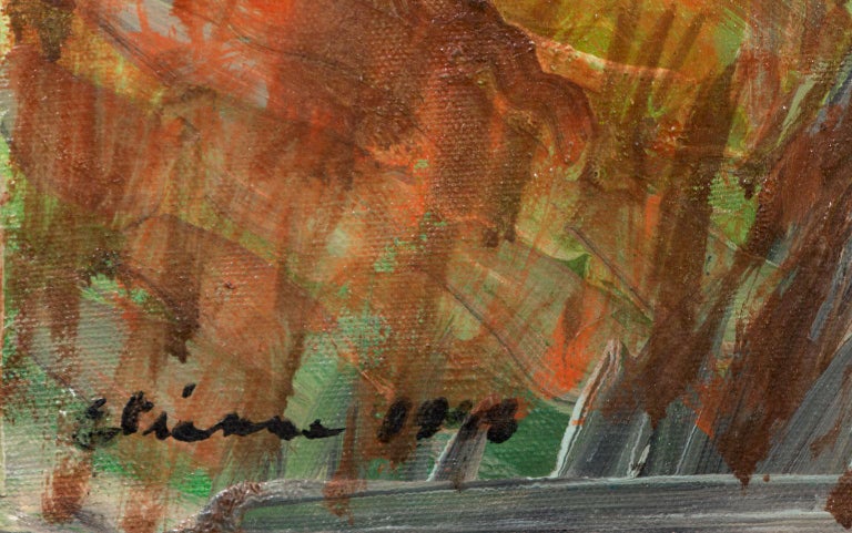 Roger Etienne - Large 4-Foot Framed Original Oil on Canvas Rare Early ...