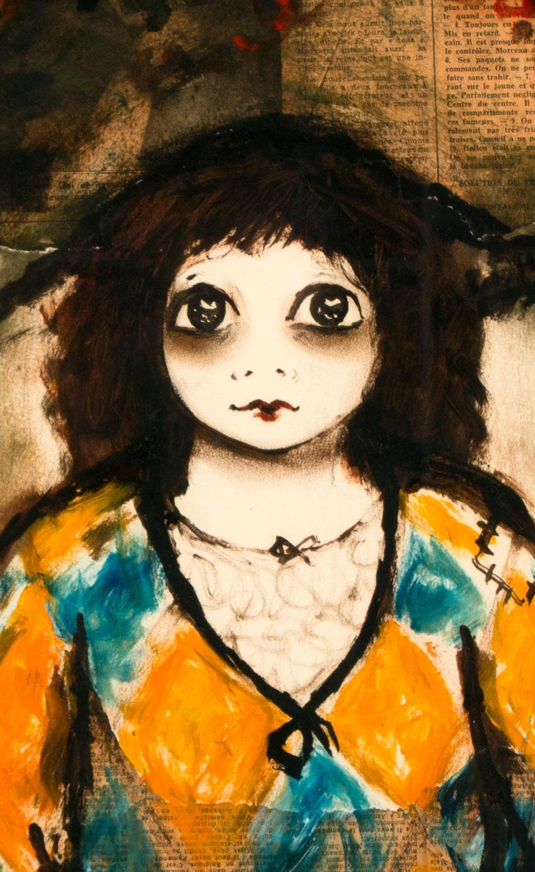 Roger Etienne - Untitled Harlequin Mixed-Media Painting by Roger ...