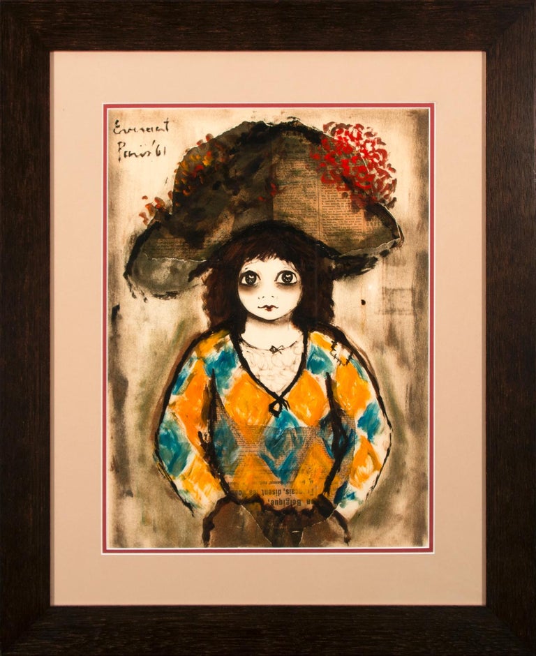 Roger Etienne - Untitled Harlequin Mixed-Media Painting by Roger ...