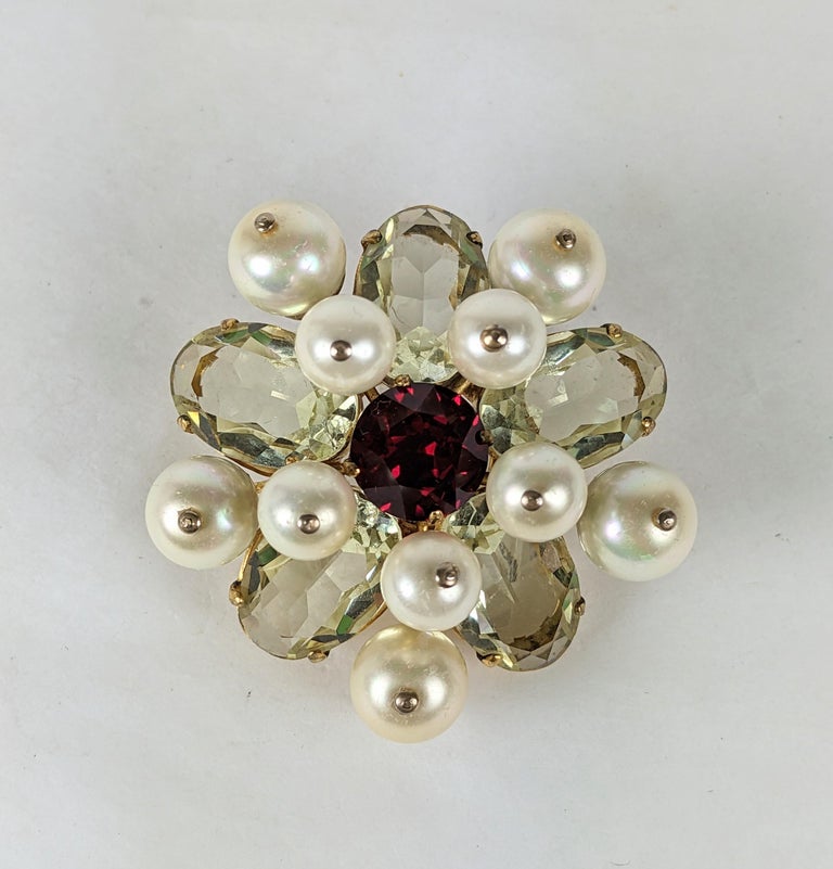 Roger Jean Pierre for Christian Dior Crest Brooch at 1stDibs