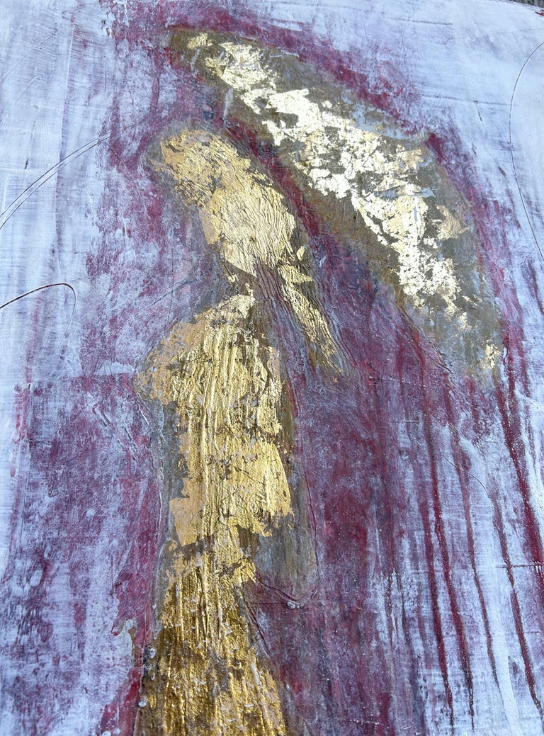 Roger König - "Girl in the Rain - Gold Edition #4 " , Abstract, 21st ...