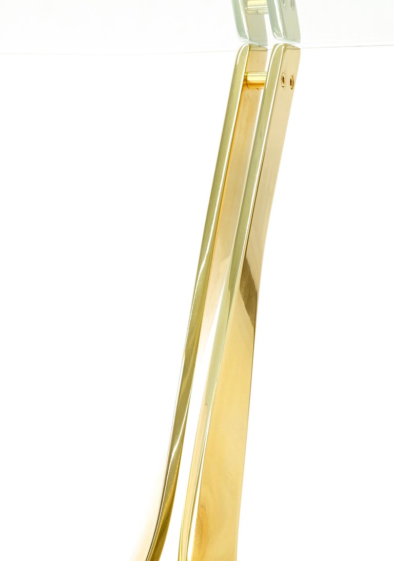 Roger Sprunger for Dunbar Mid-Century Modern Brass Glass Coffee Table ...