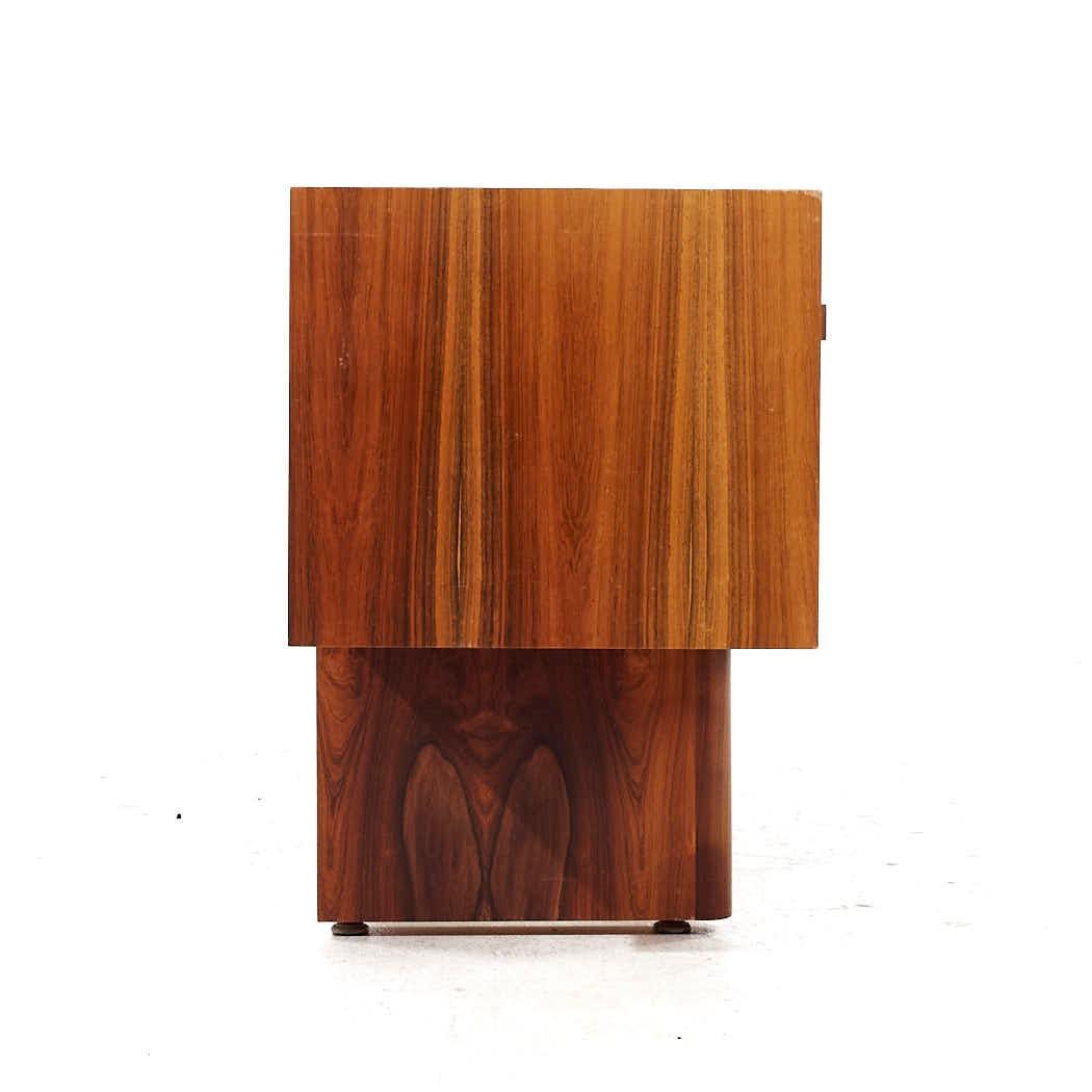 Roger Sprunger Style Mid Century Danish Rosewood and Chrome Credenza ...