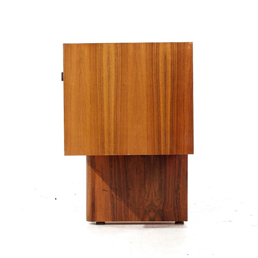 Roger Sprunger Style Mid Century Danish Rosewood and Chrome Credenza ...