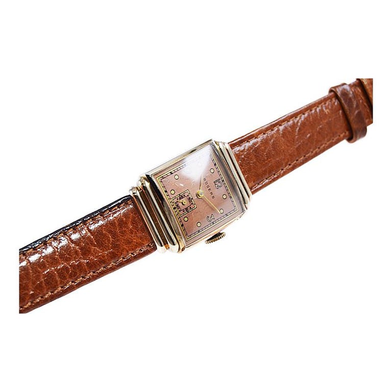 Rogers Rose Gold Filled Art Deco Wristwatch Made in Switzerland Circa ...