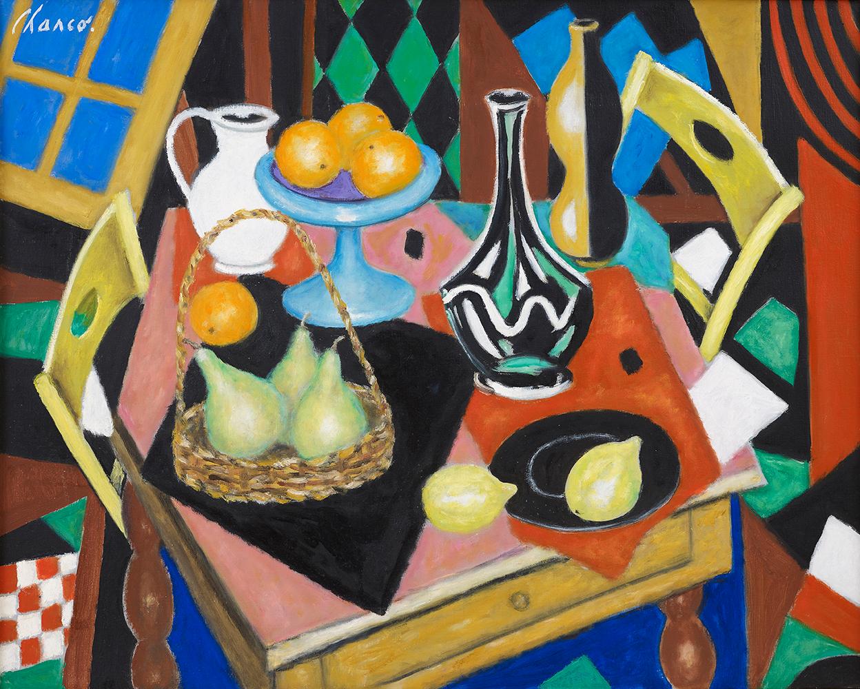Herbert Mears - Abstract Still Life with 3 Bottles at 1stDibs