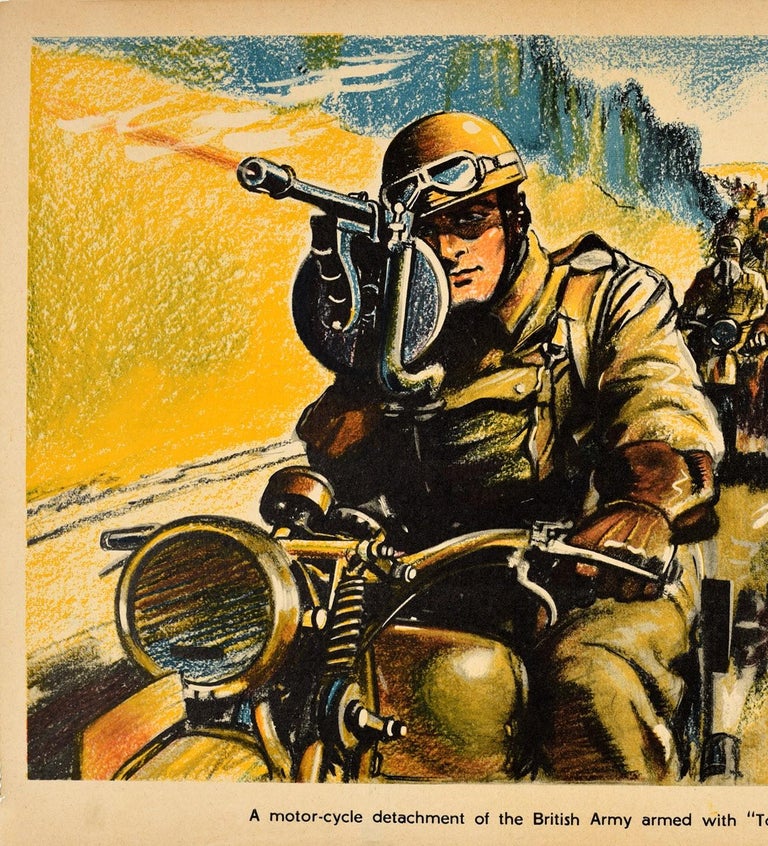 Roland Davies - Original Vintage WWII Poster Tommy Guns British Army ...