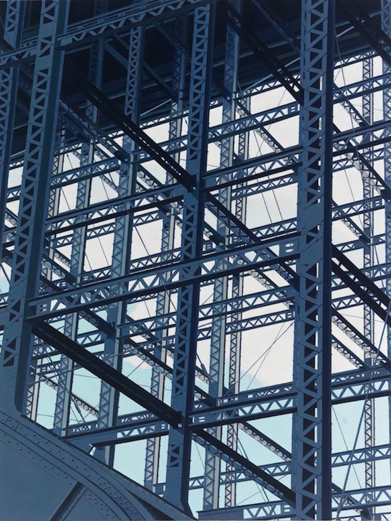 Roland Kulla - North Ave. - Red iron steel girder bridge contemporary ...