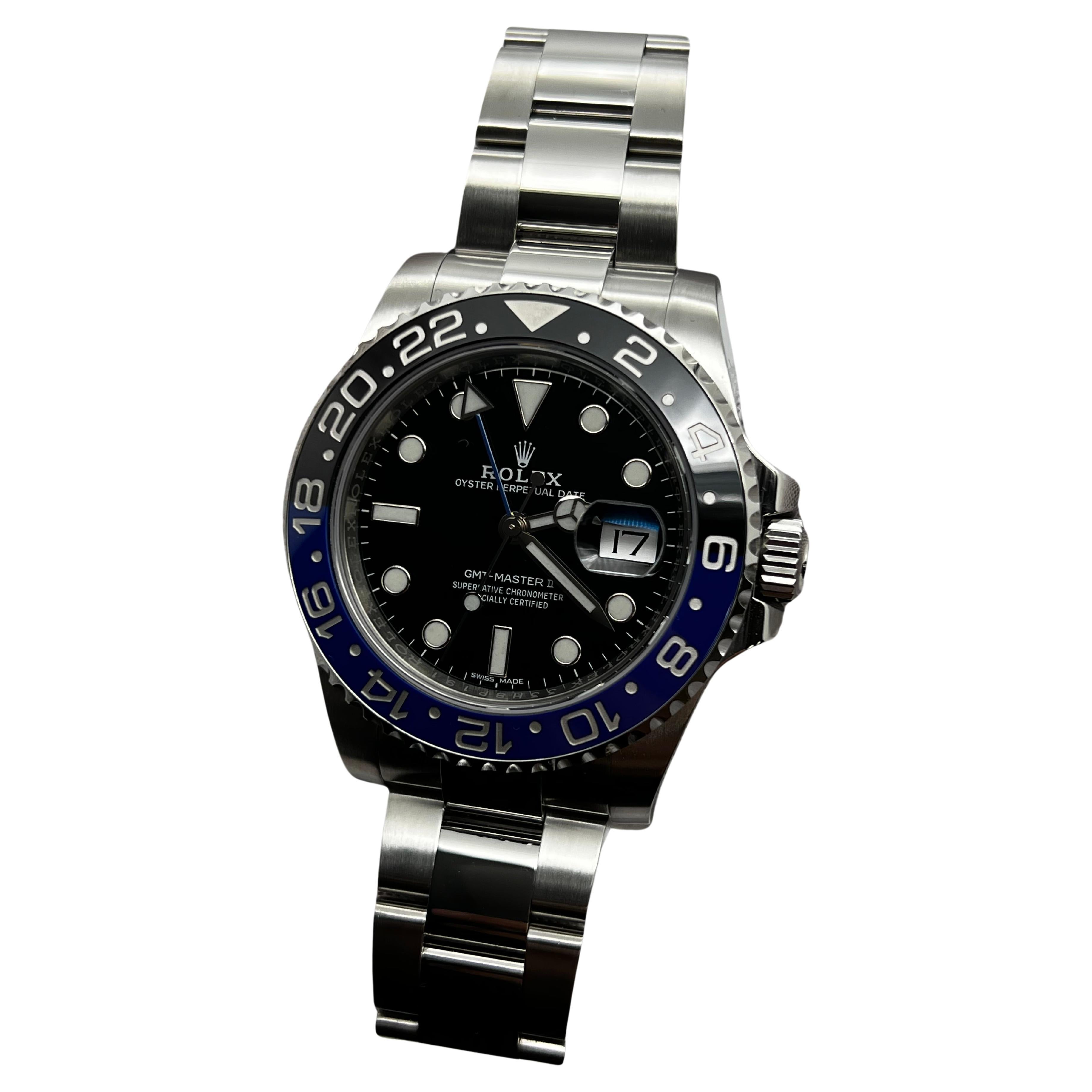 Rolex 116710BLNR GMT Master II Batman Stainless Steel Box Paper 2017 ...