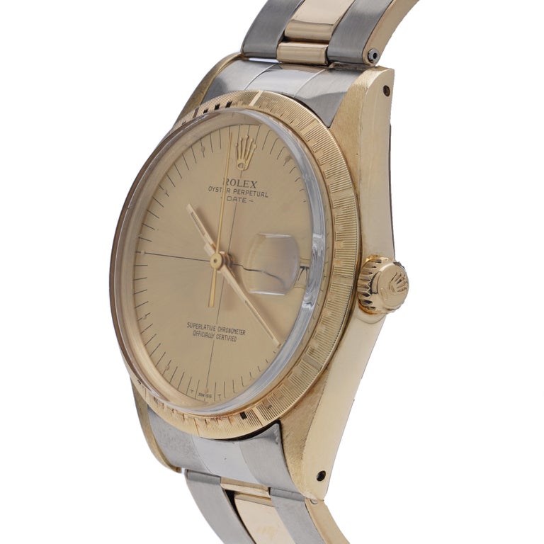 Rolex 14kt. Yellow Gold and Steel Oyster Perpetual Date 1512 For Sale ...
