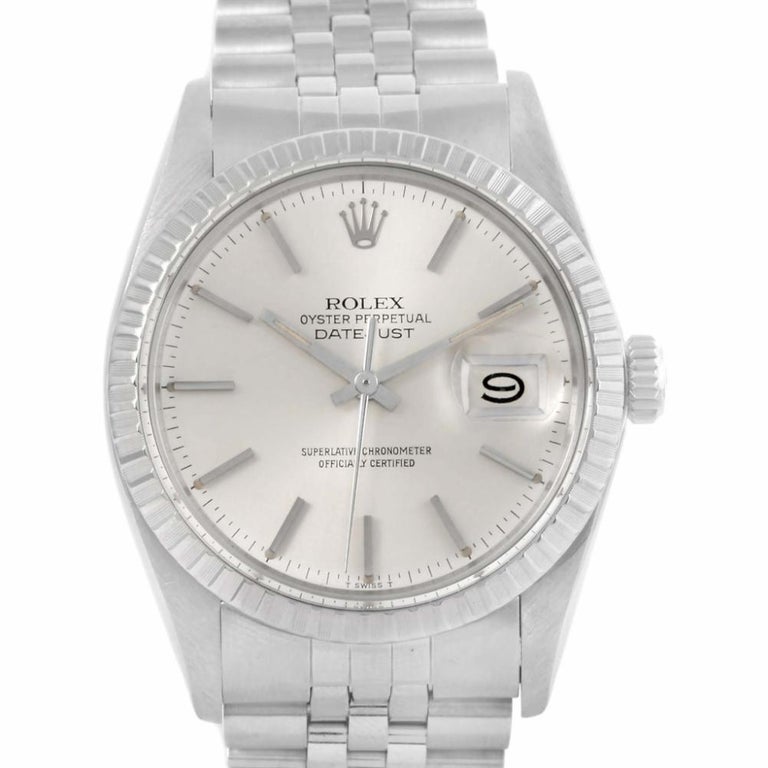 Rolex 16030 Men’s Datejust, Cream Roman Dial and Jubilee Band at 1stDibs