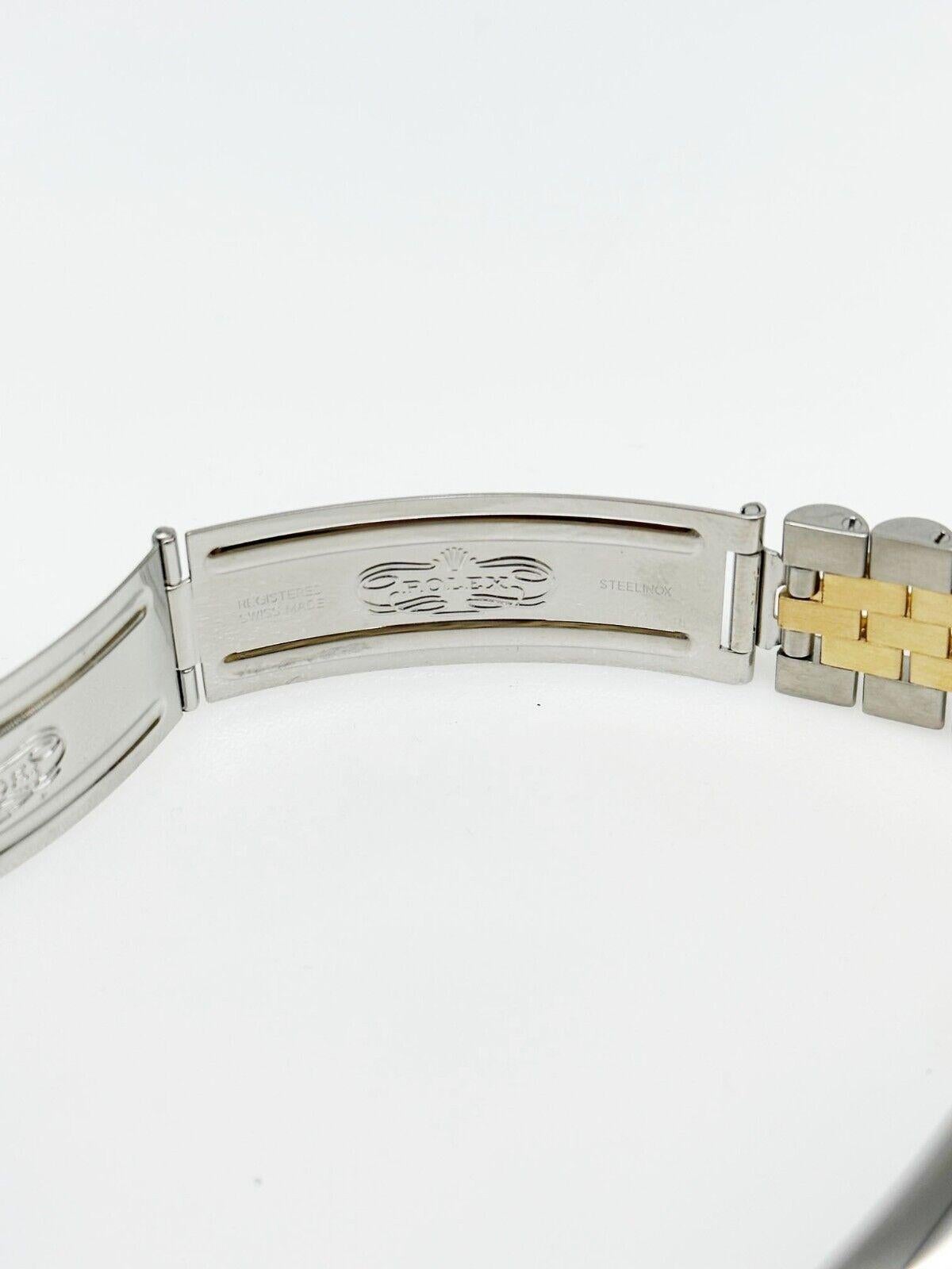 Rolex 16233 Datejust Blue Dial 18k Yellow Gold Stainless Steel Box ...