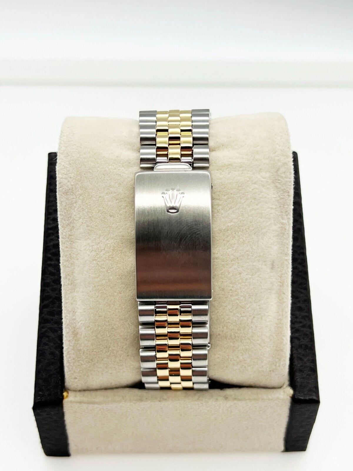 Rolex 16233 Datejust Tapestry Dial 18K Yellow Gold Steel Box Service ...