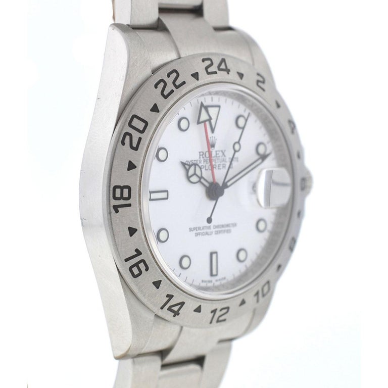 Rolex 16570 Explorer II 3186 Movement Bezel Engraved Automatic Watch at ...