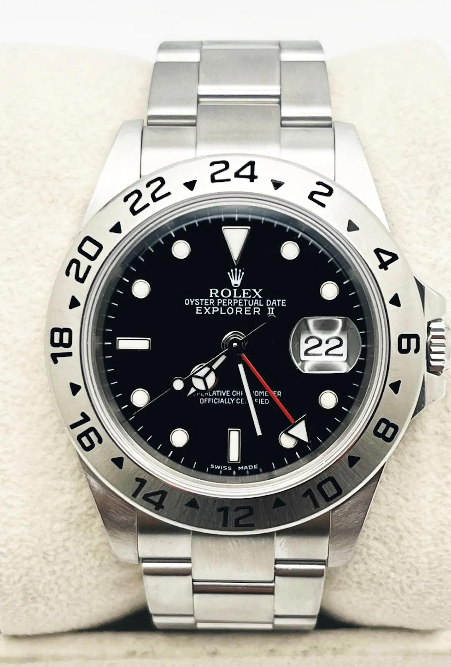 Rolex 16570 Explorer II Black Dial Stainless Steel Box Paper 2004 For ...