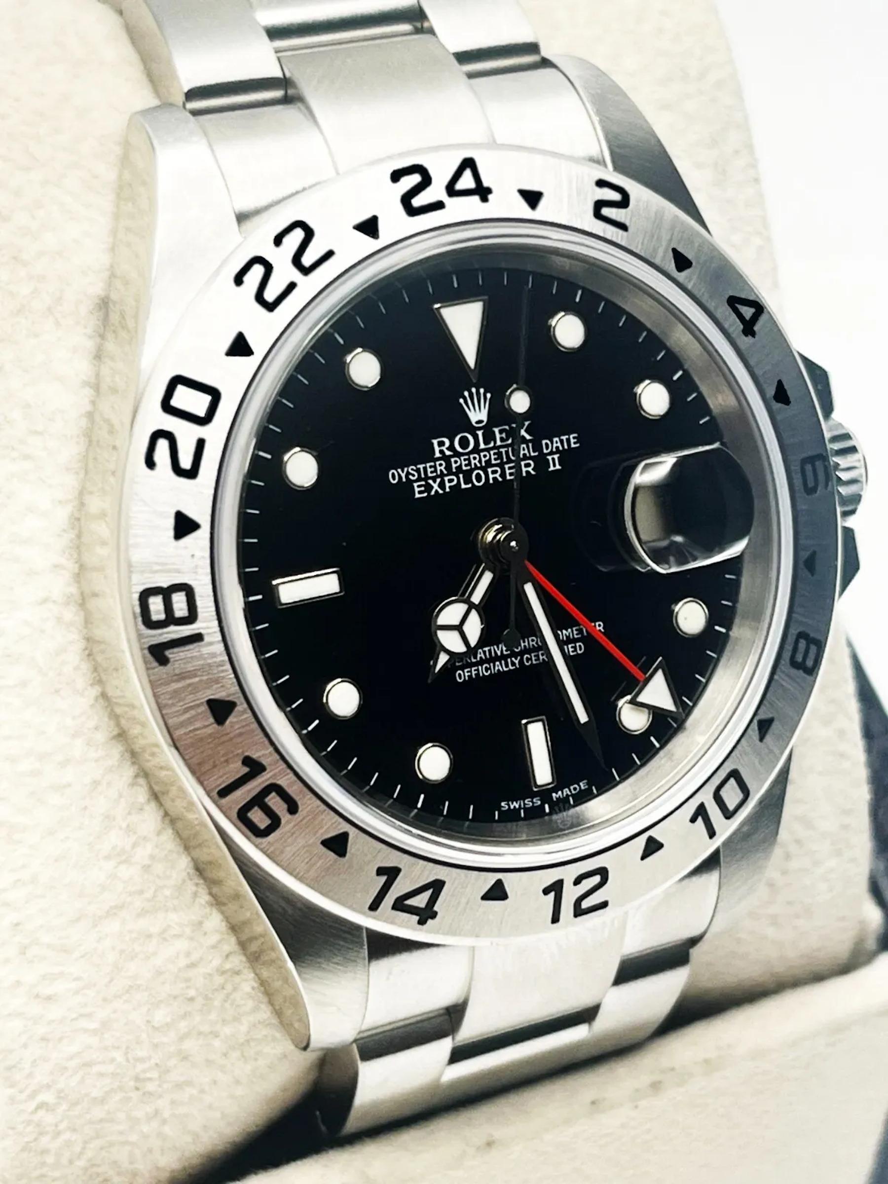 Rolex 16570 Explorer II Black Dial Stainless Steel Box Paper 2004 For ...