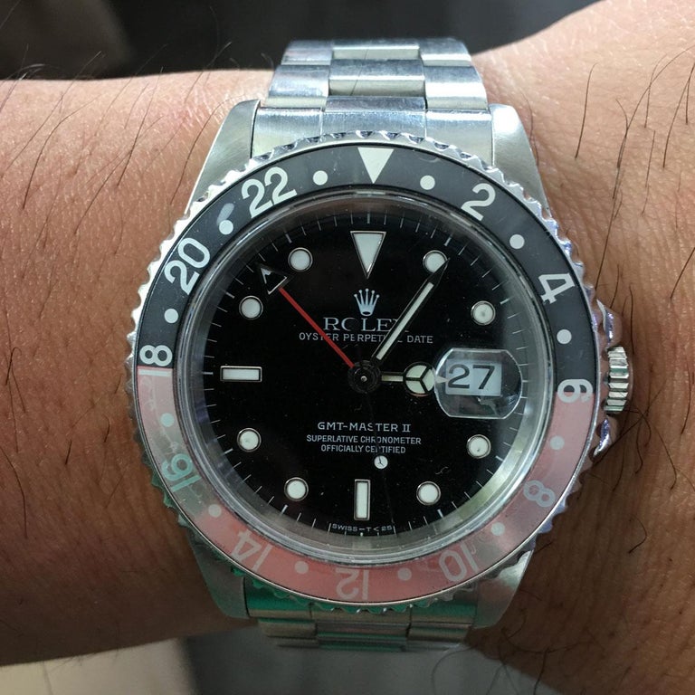 Rolex 16710 GMT "Coke" Bezel Men's Watch at 1stDibs