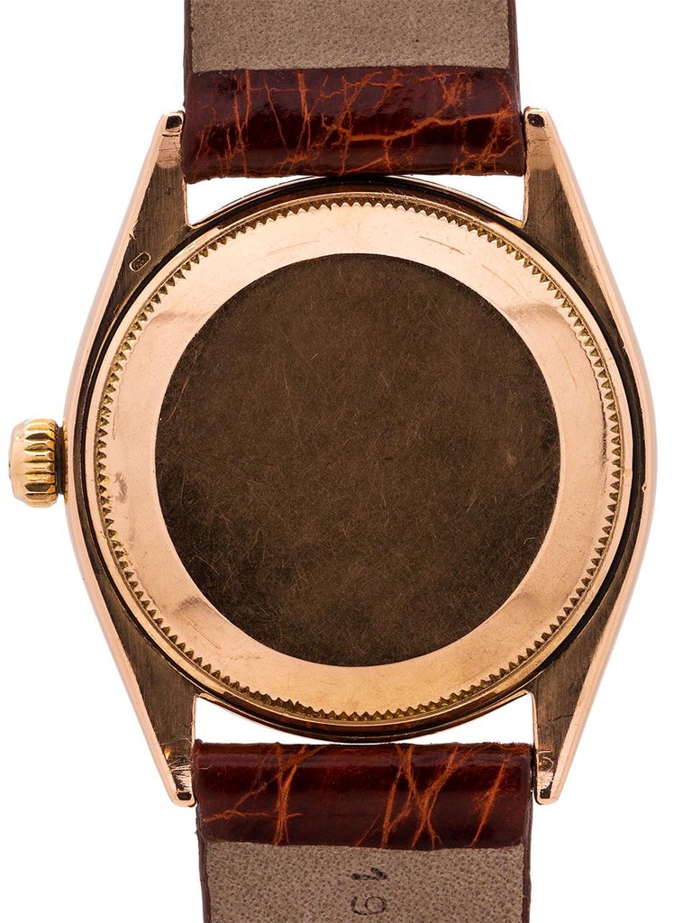 Rolex 18 Karat Pink Gold Oyster Perpetual Chronometer, circa 1956 at ...