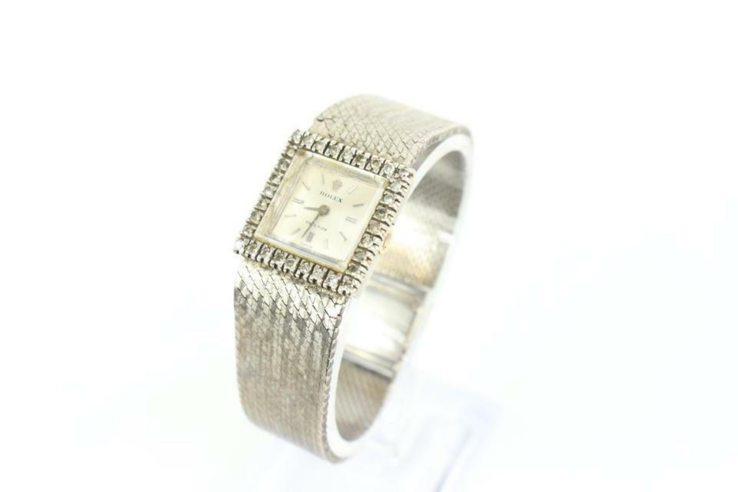 Rolex 18K White Gold Diamond Watch Ref 2157 1R524a For Sale at 1stDibs ...