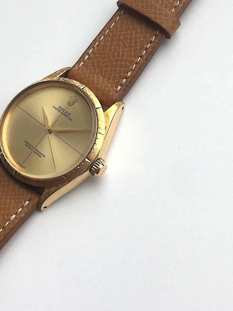 Rolex Yellow Gold Oyster Perpetual Zephyr Automatic Wristwatch, 1960s ...