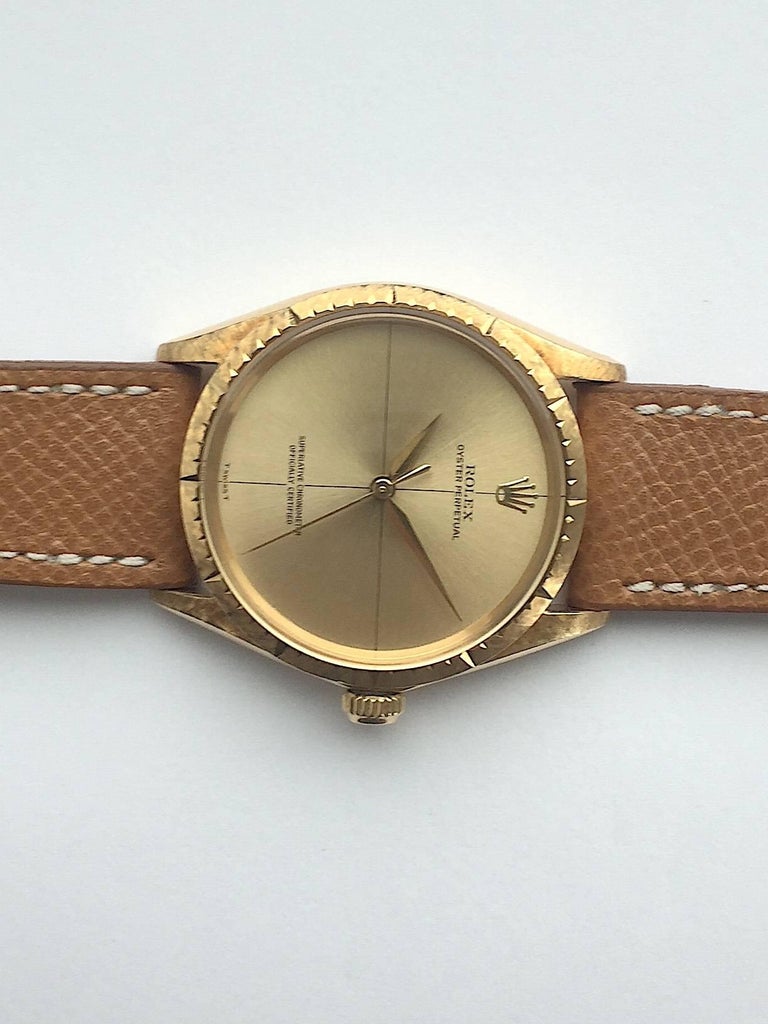 Rolex Yellow Gold Oyster Perpetual Zephyr Automatic Wristwatch, 1960s ...