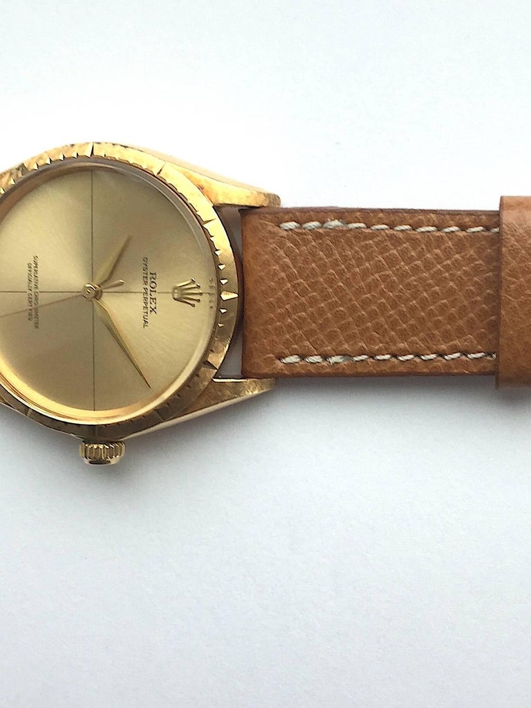 Rolex Yellow Gold Oyster Perpetual Zephyr Automatic Wristwatch, 1960s ...
