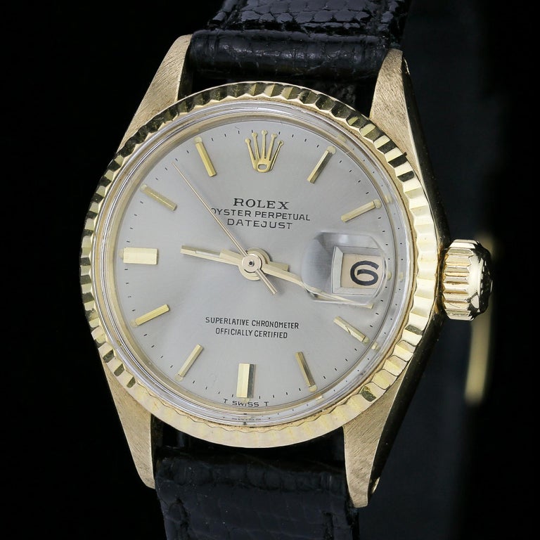 Rolex 18kt Gold Ladies Datejust Ref 6517-8, Circa 1969 at 1stDibs