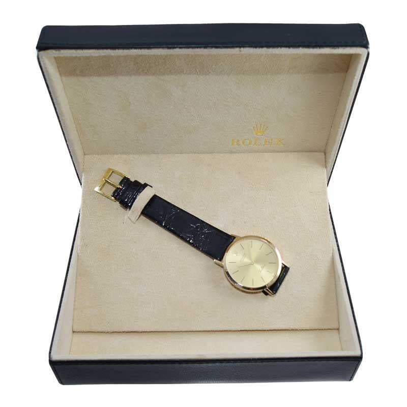 Rolex 18Kt Solid Yellow Gold Cellini Ref. 4112 New Old Stock Condition ...