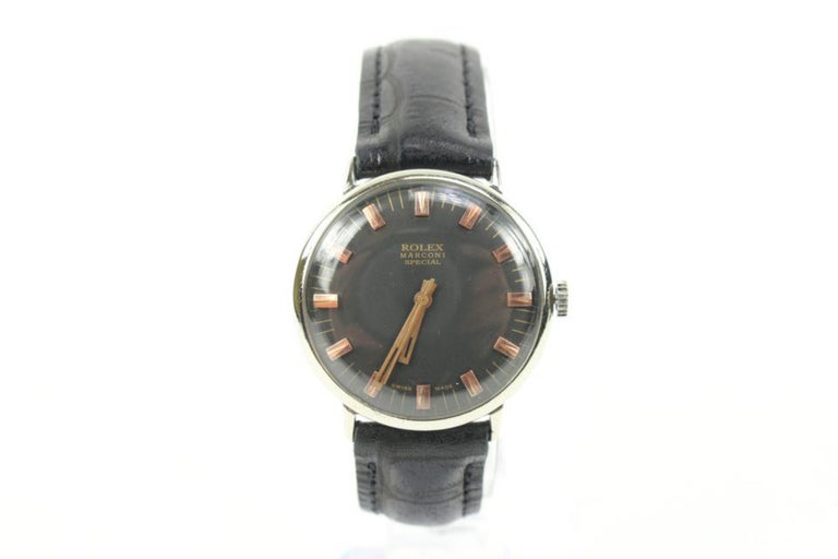 Rolex 1930 Marconi Special Black x Nickel Plated 34mm Watch 15r222s at ...