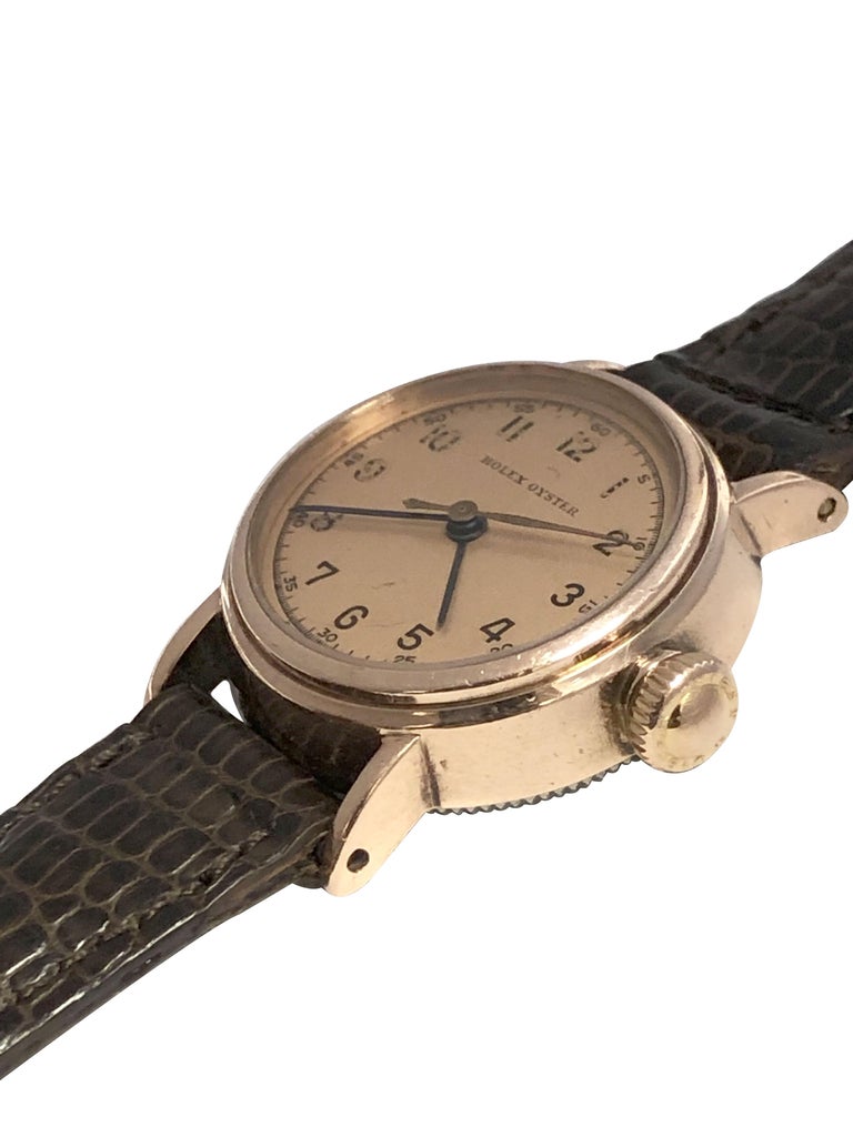 Rolex 1930s Ladies Rose Gold and Steel Oyster Case Manual Wind Wrist ...
