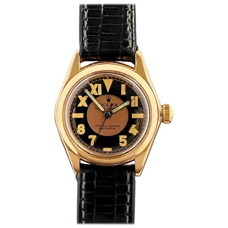 Rolex 1930s Rose Gold Ref 3121 Mid Size Mechanical Wrist Watch at 1stDibs