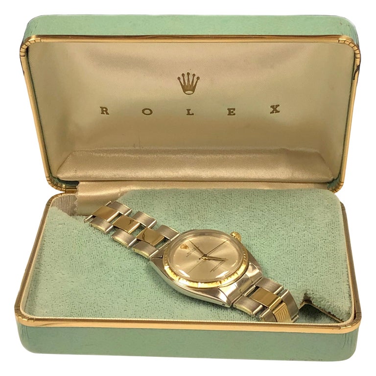 Rolex 1950 Steel and Yellow Gold Zephyr Bezel Automatic Wristwatch and ...