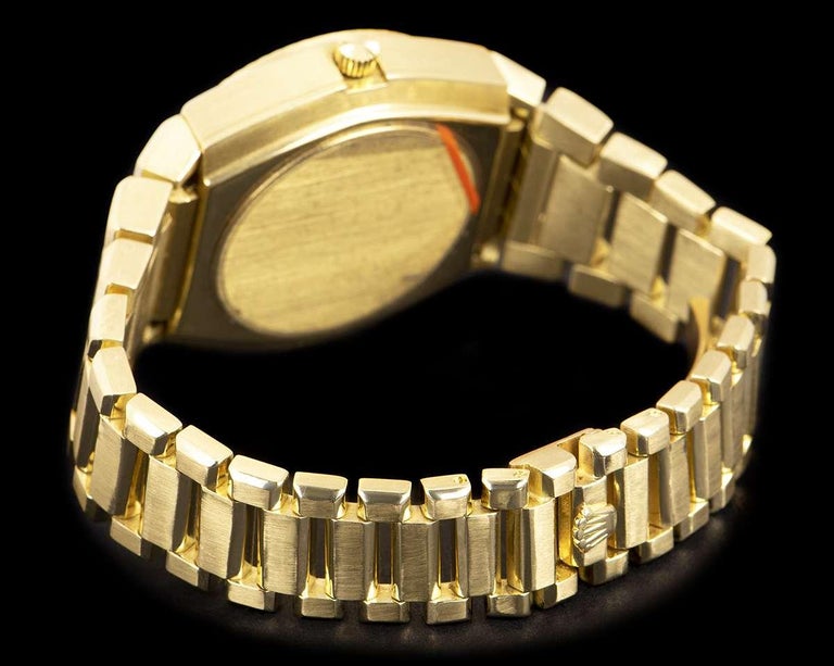 Rolex 1970s Vintage Texan Beta 21 Yellow Gold Champagne Dial 5100 ...