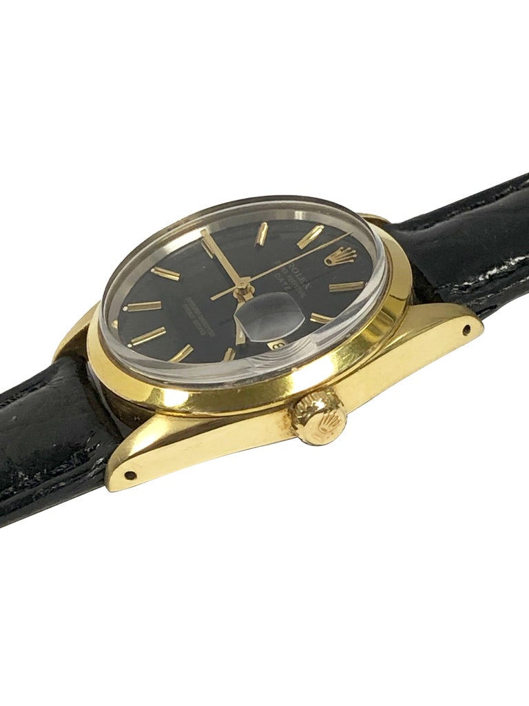 Rolex 1984 Date Gold Shell Ref 15505 Quick Set Wrist Watch For Sale at ...