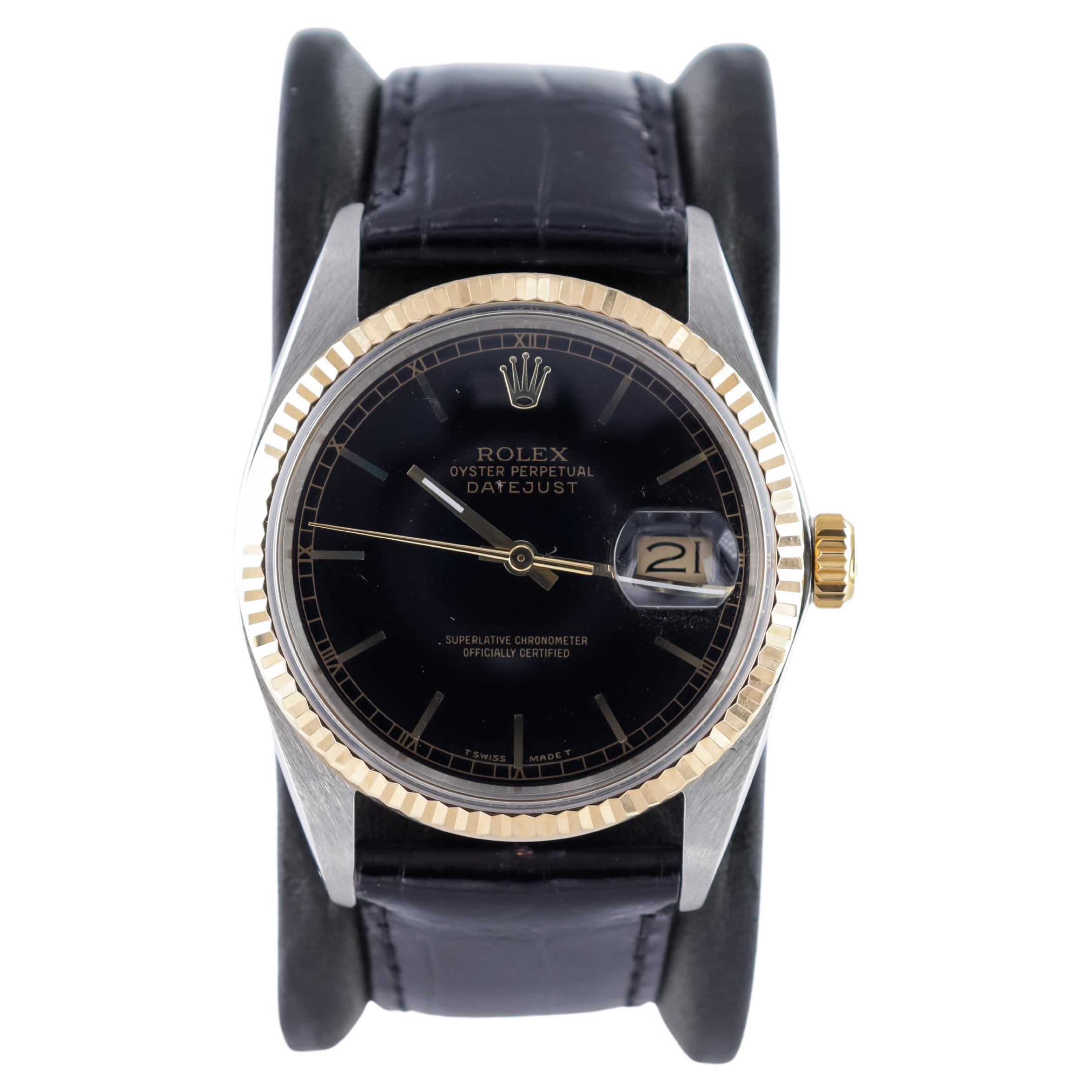 Rolex Steel Oyster Perpetual with Rare Factory Original "Deep Sea" Dial ...