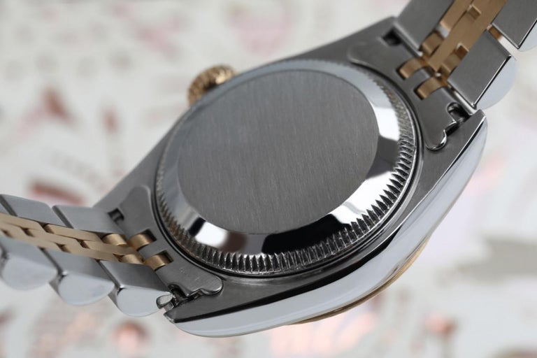 Rolex 26mm Datejust Two Tone Fluted Bezel With Diamond Lugs Silver ...